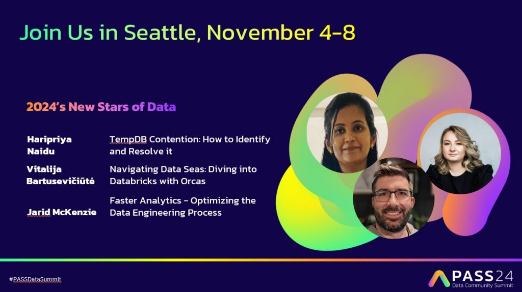 2024 New Stars of Data Track at PASS Summit - PASS Data Community Summit